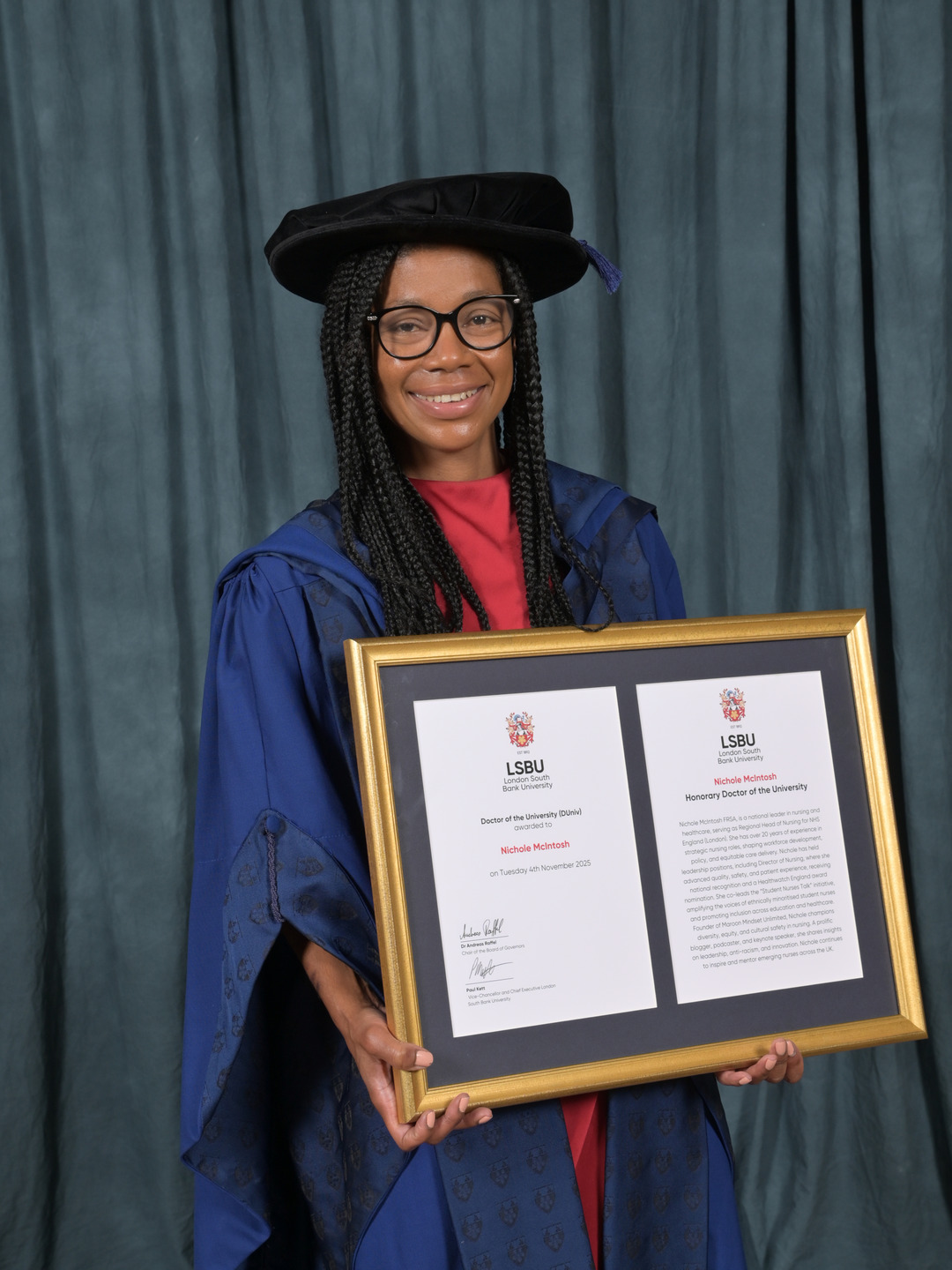 Nicole McIntosh - Honorary Doctorate of the University (DUniv) | London ...