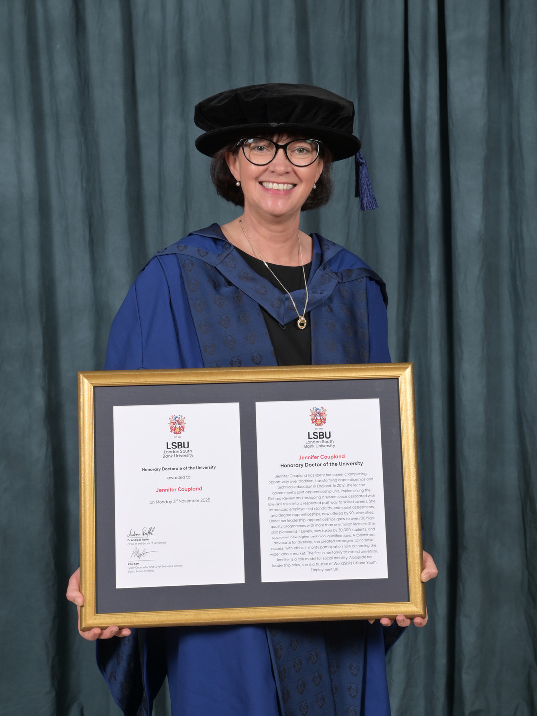 Jennifer Coupland - Honorary Doctorate of the University (DUniv ...